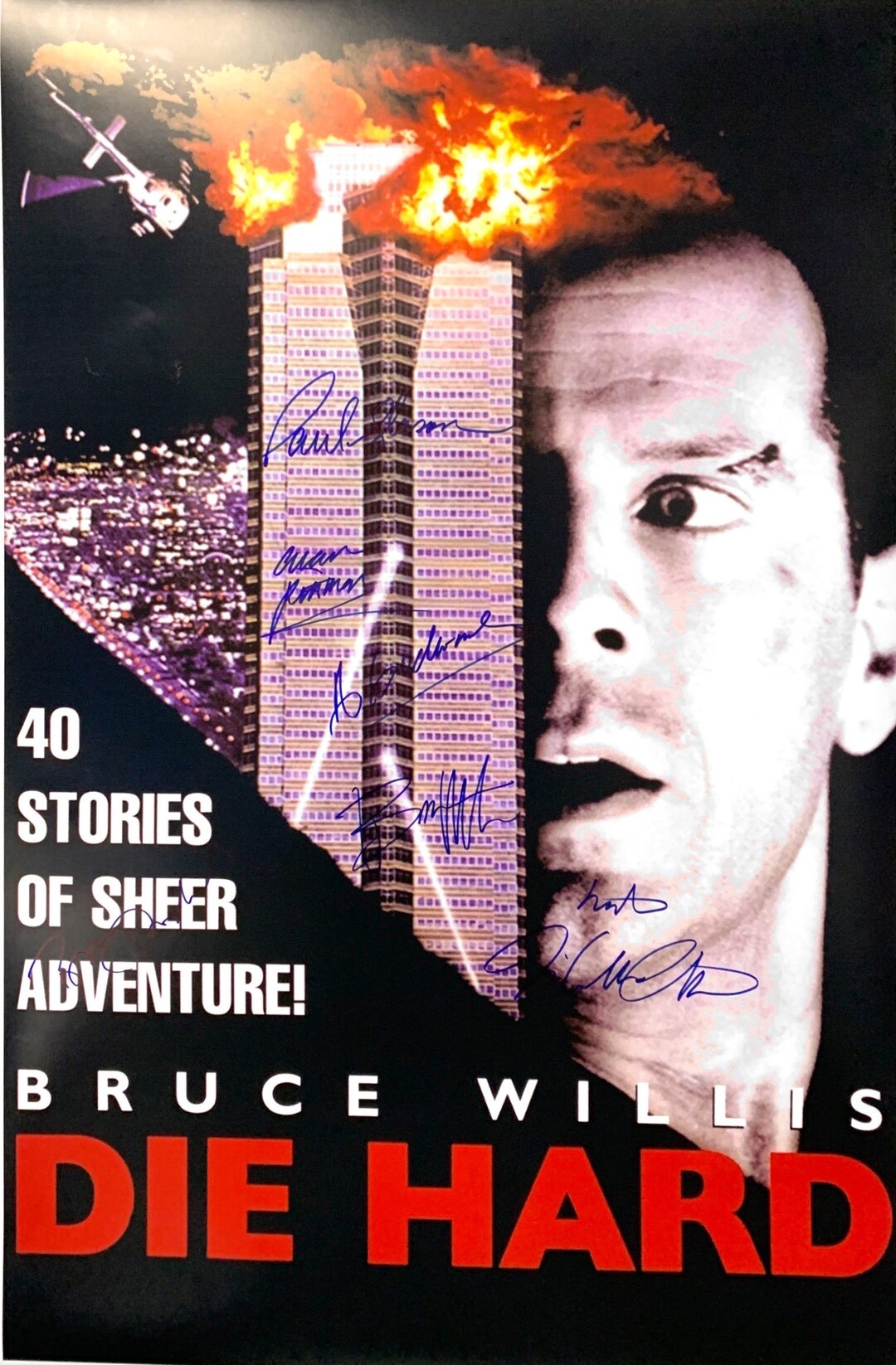 Autograph Signed Die Hard Poster COA - Etsy