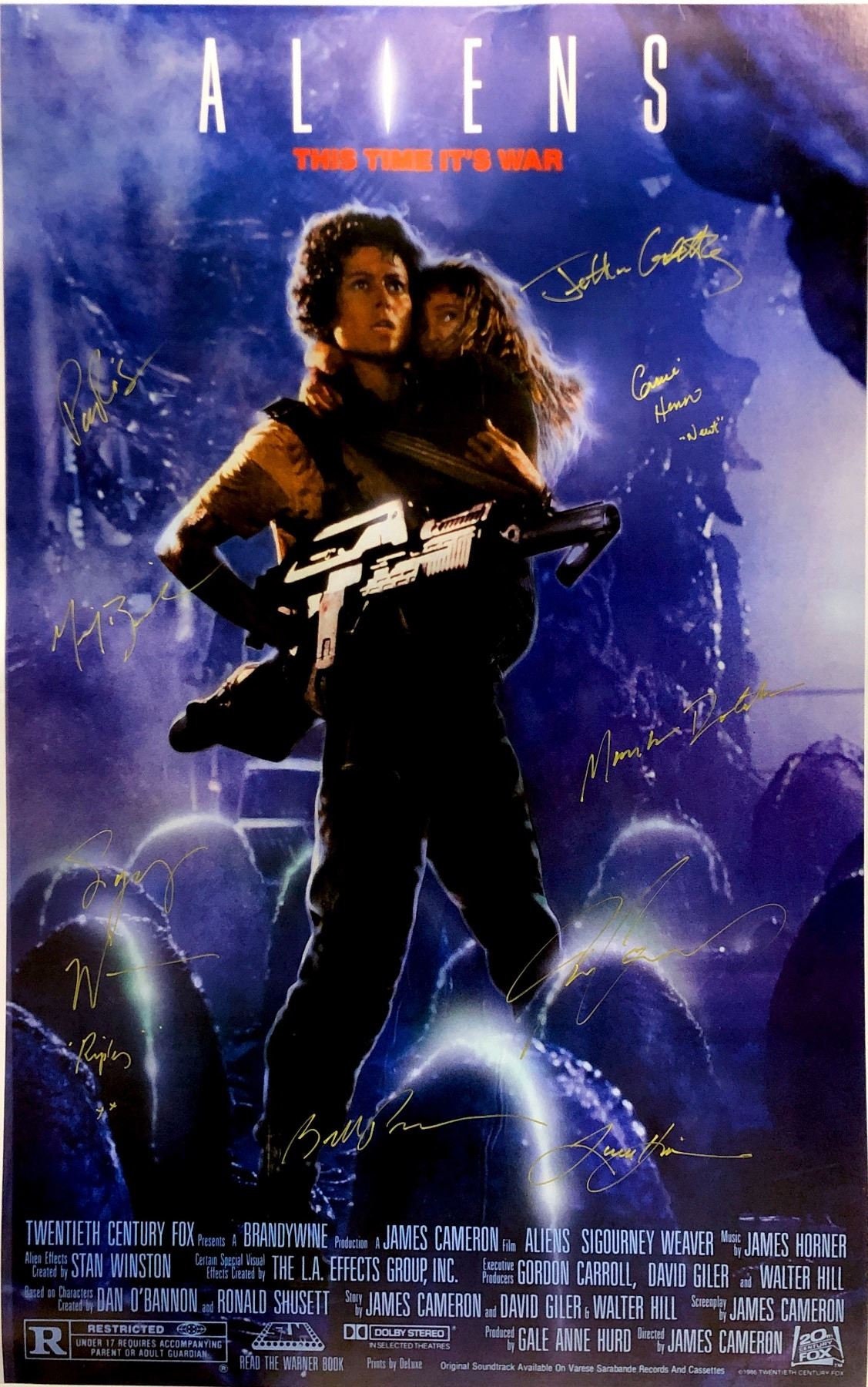 Autograph Signed Alien Poster COA - Etsy