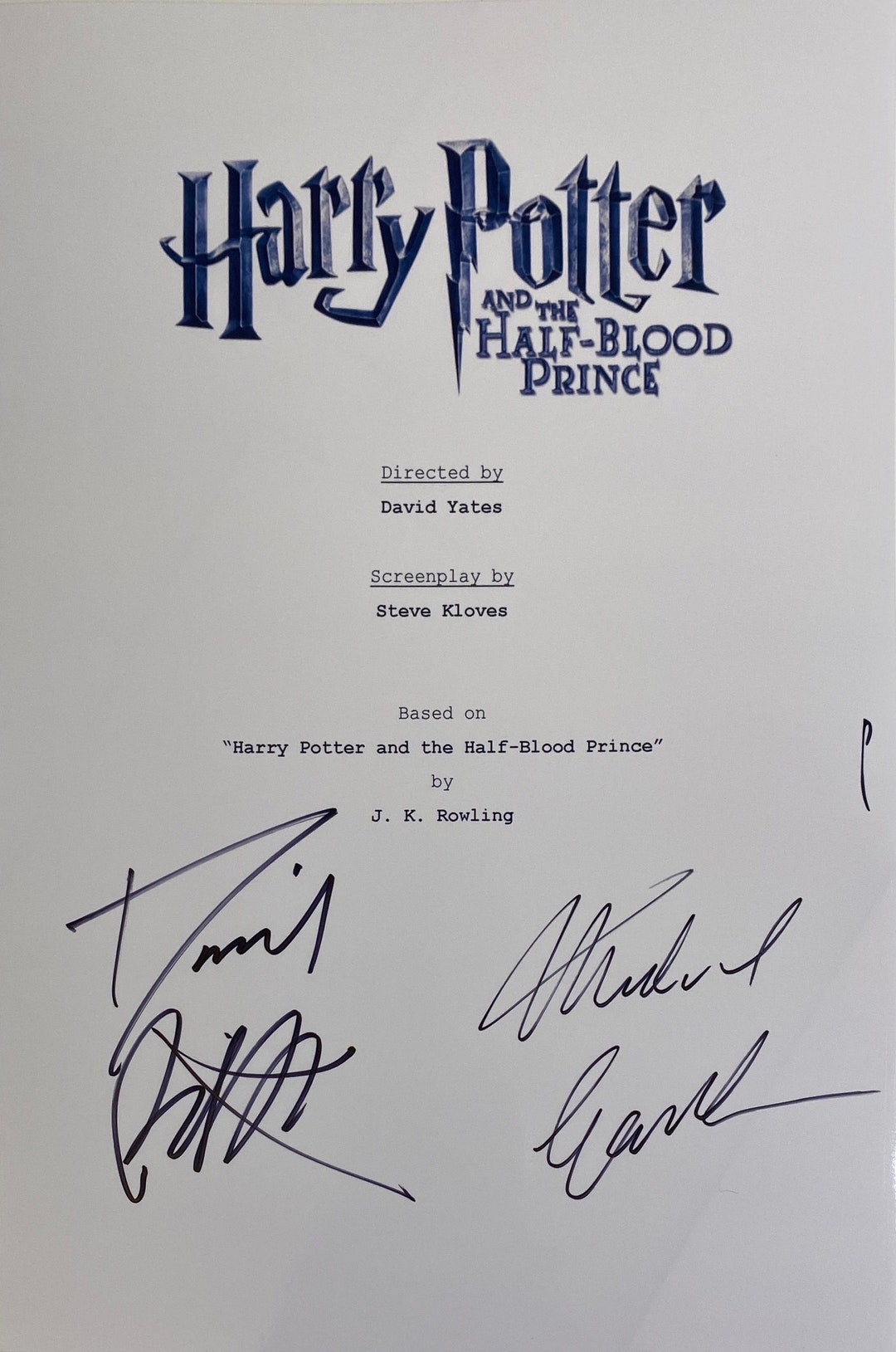 Autograph Harry Potter Script Cover COA - Etsy