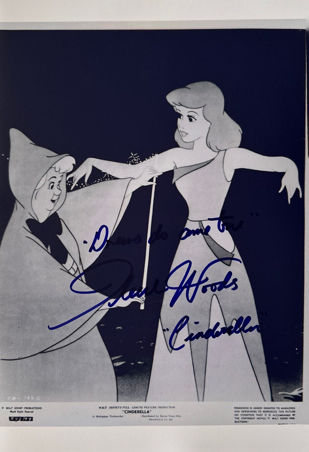 Autograph Signed Cinderella Media Press Photo COA - Etsy