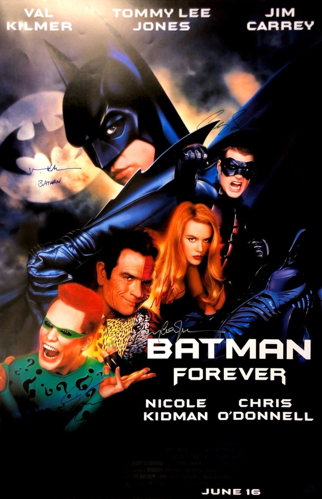 Autograph Signed Batman Robin Poster COA - Etsy