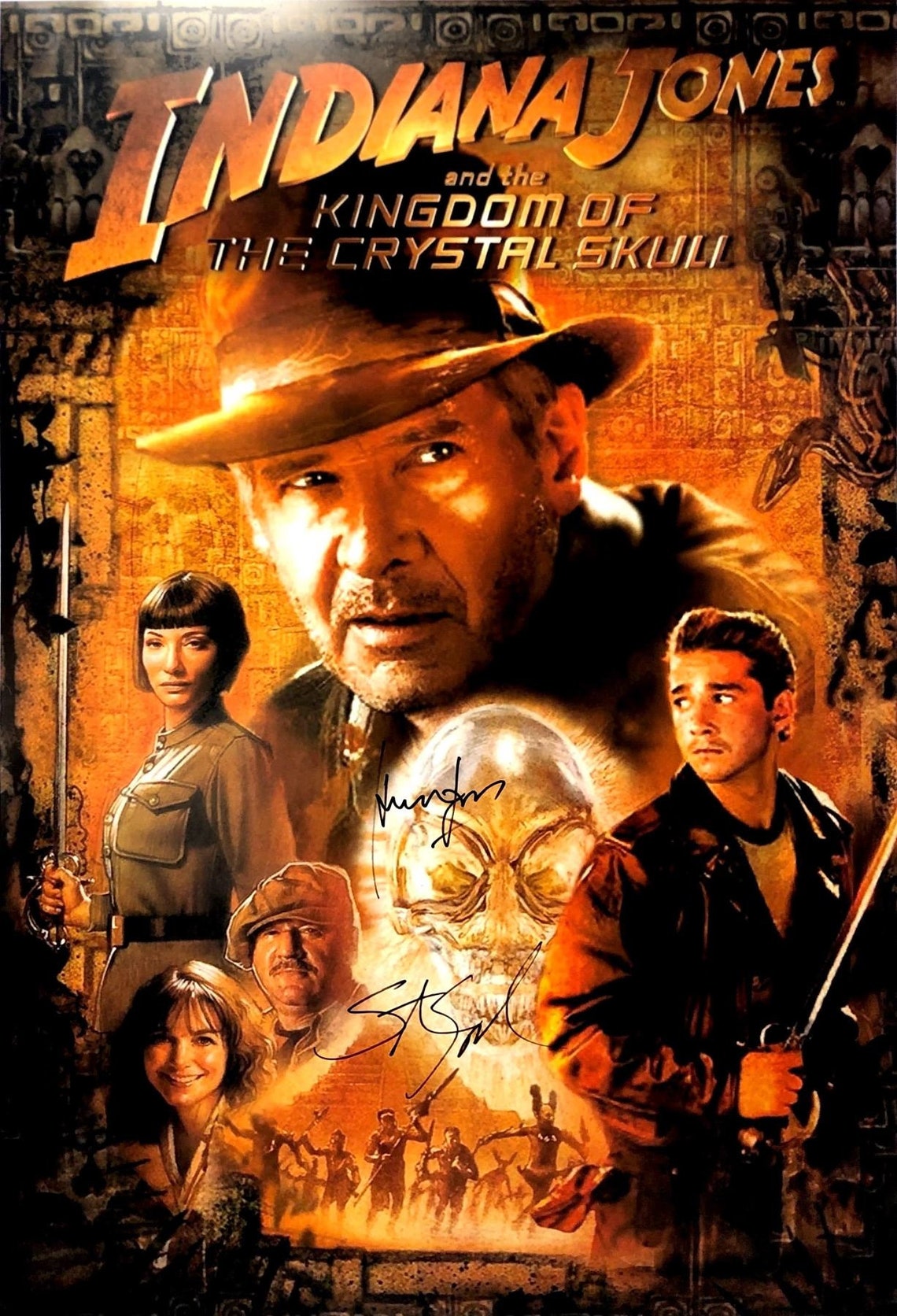 Autograph Signed Indiana Jones the Kingdom of the Crystal - Etsy