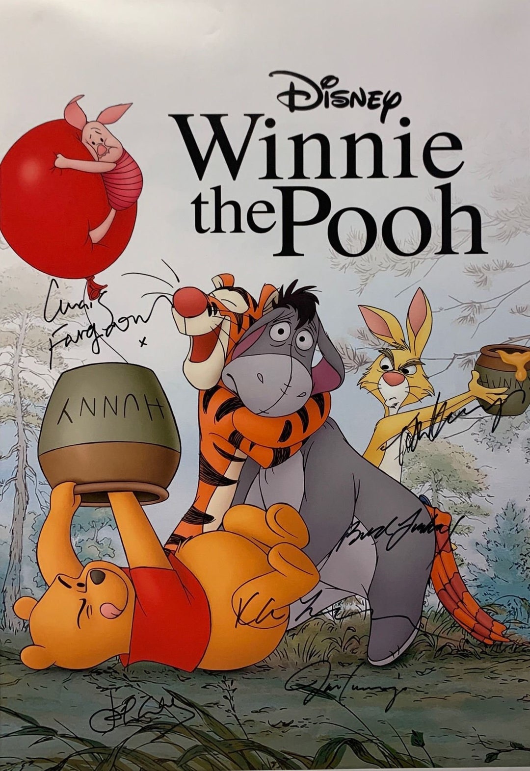 Autograph Signed Winnie the Pooh Poster COA - Etsy