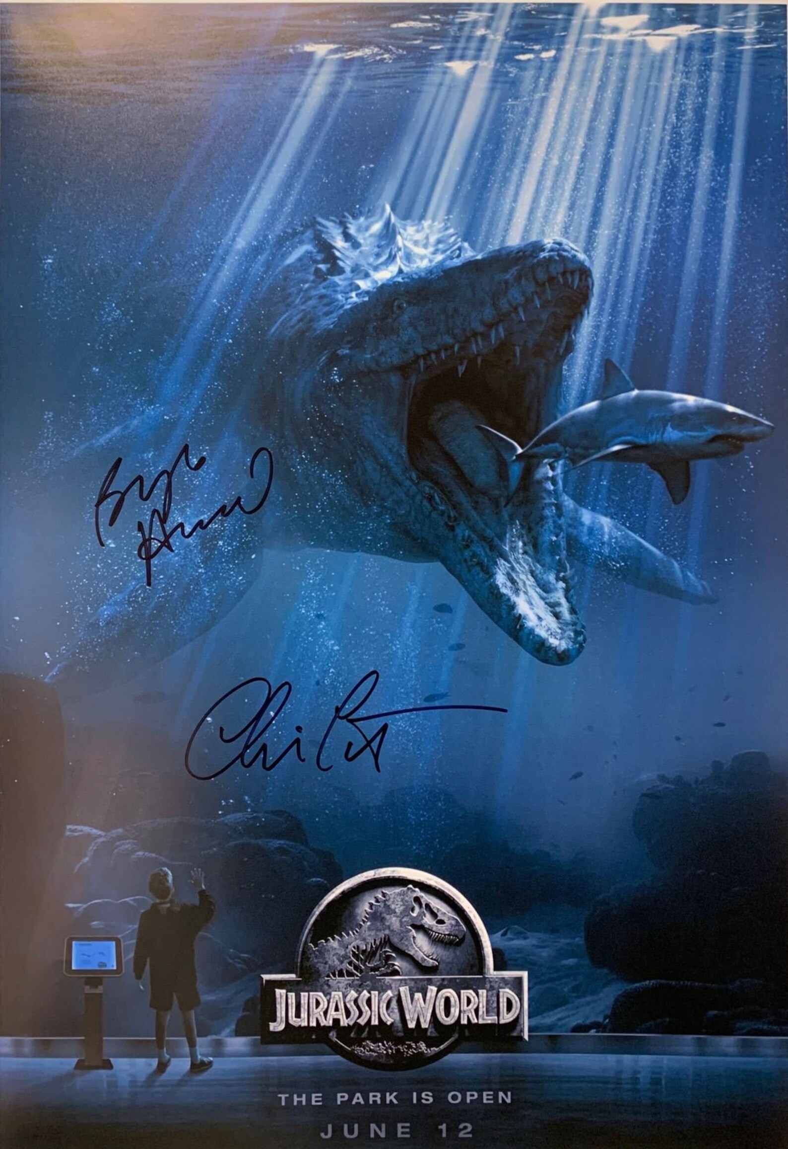 Autograph Signed Jurassic World Poster Coa Etsy