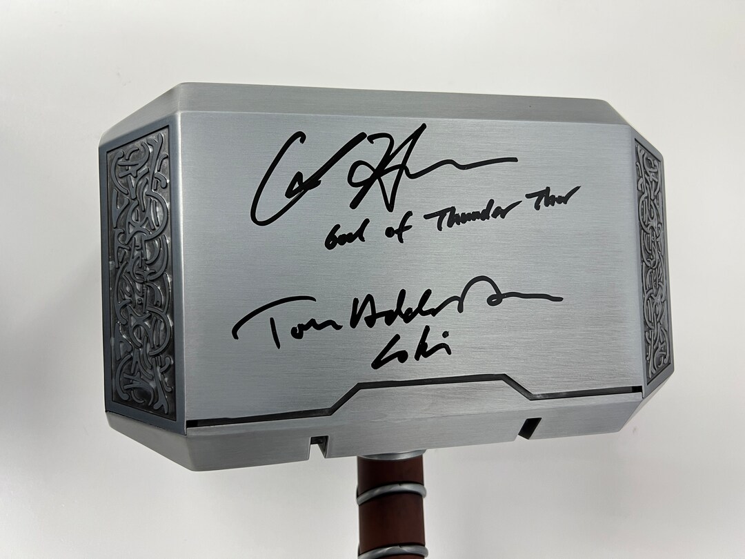 Autograph Signed Thor METAL 1:1 Hammer COA - Etsy