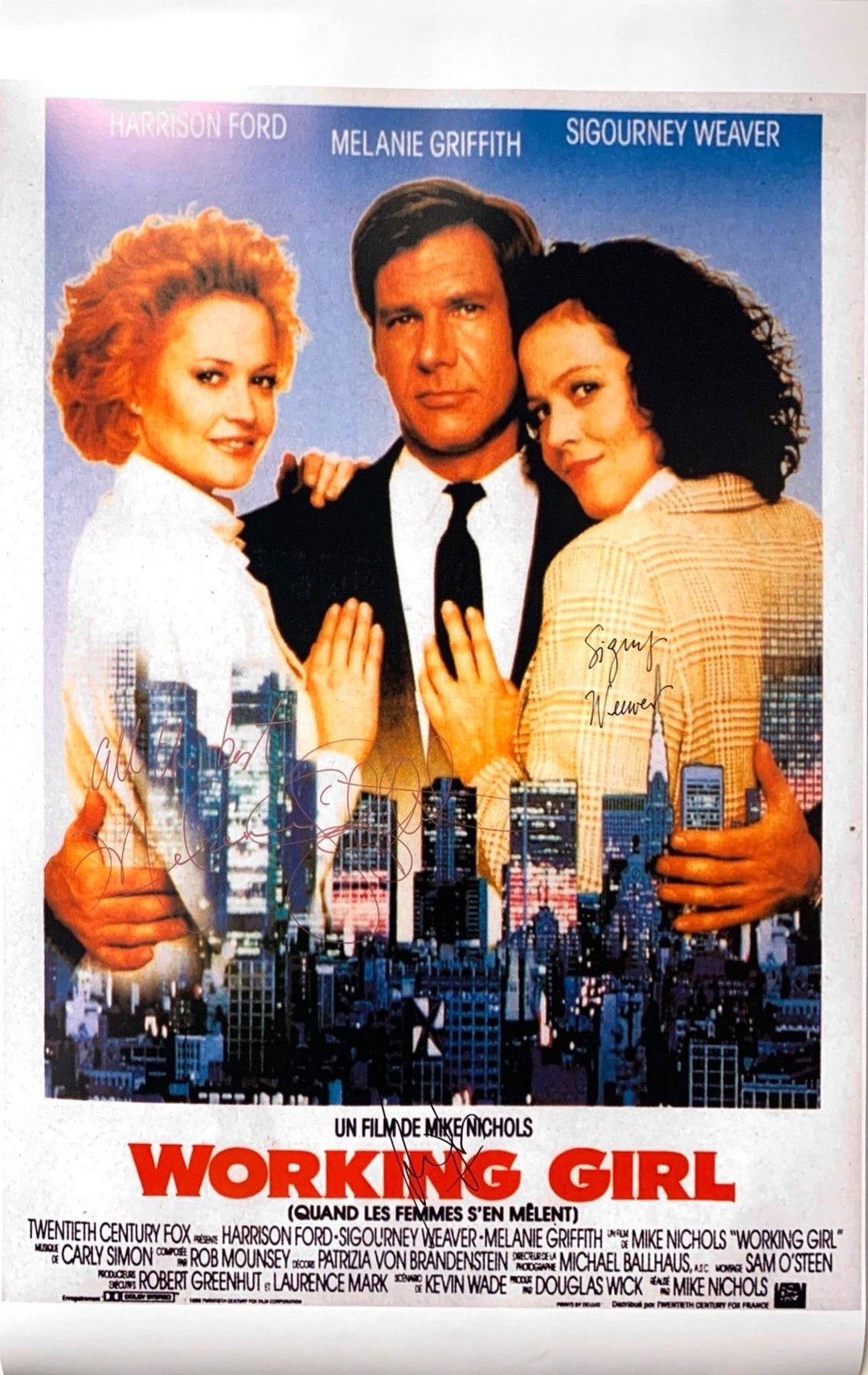 Autograph Signed Working Girl Poster COA - Etsy