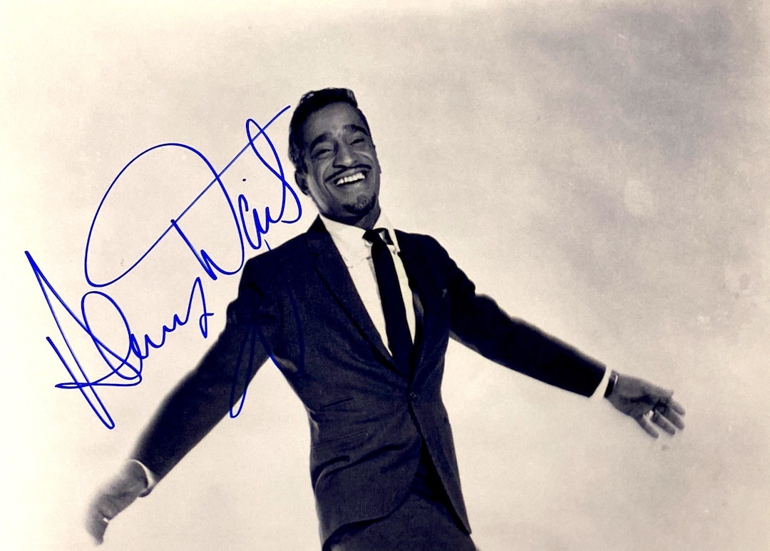 Autograph Signed Sammy Davis Jr Photo COA - Etsy