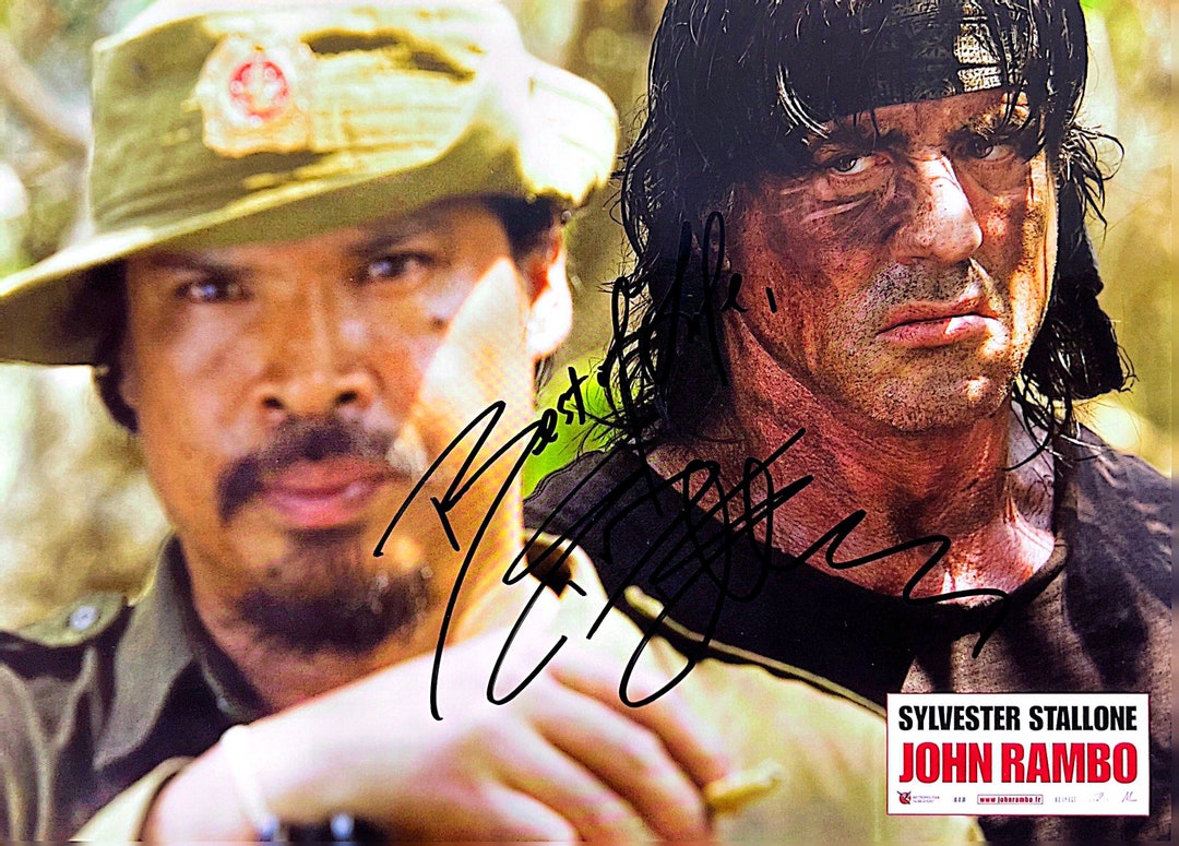 Autograph Signed Rambo Original Lobby Card COA - Etsy