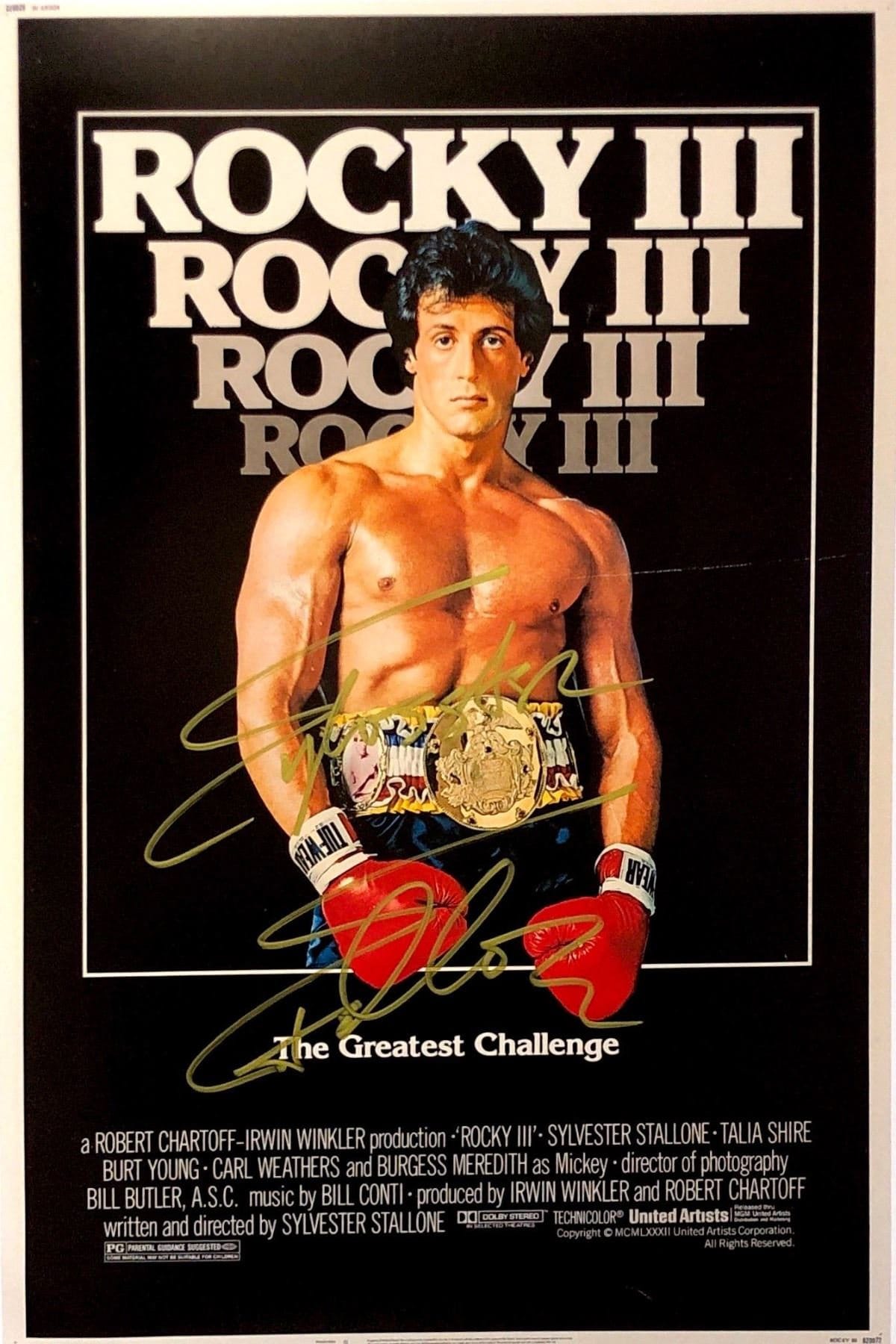 Sylvester Stallone Rocky 3 Poster