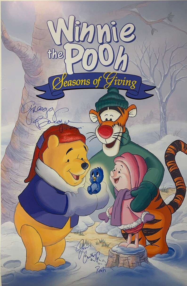 Autograph Signed Winnie the Pooh Poster COA - Etsy