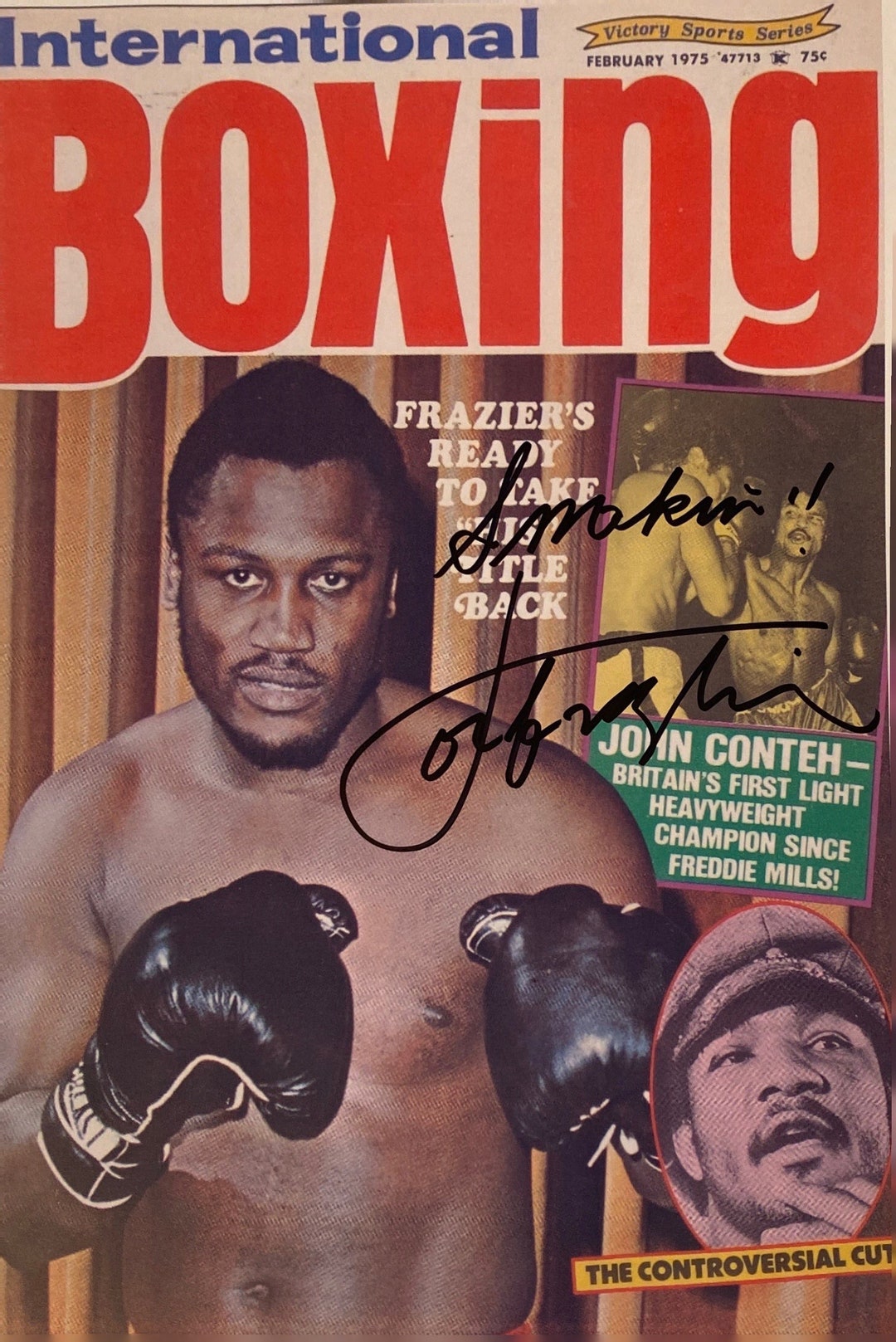 Autograph Signed Joe Frazier Photo COA - Etsy