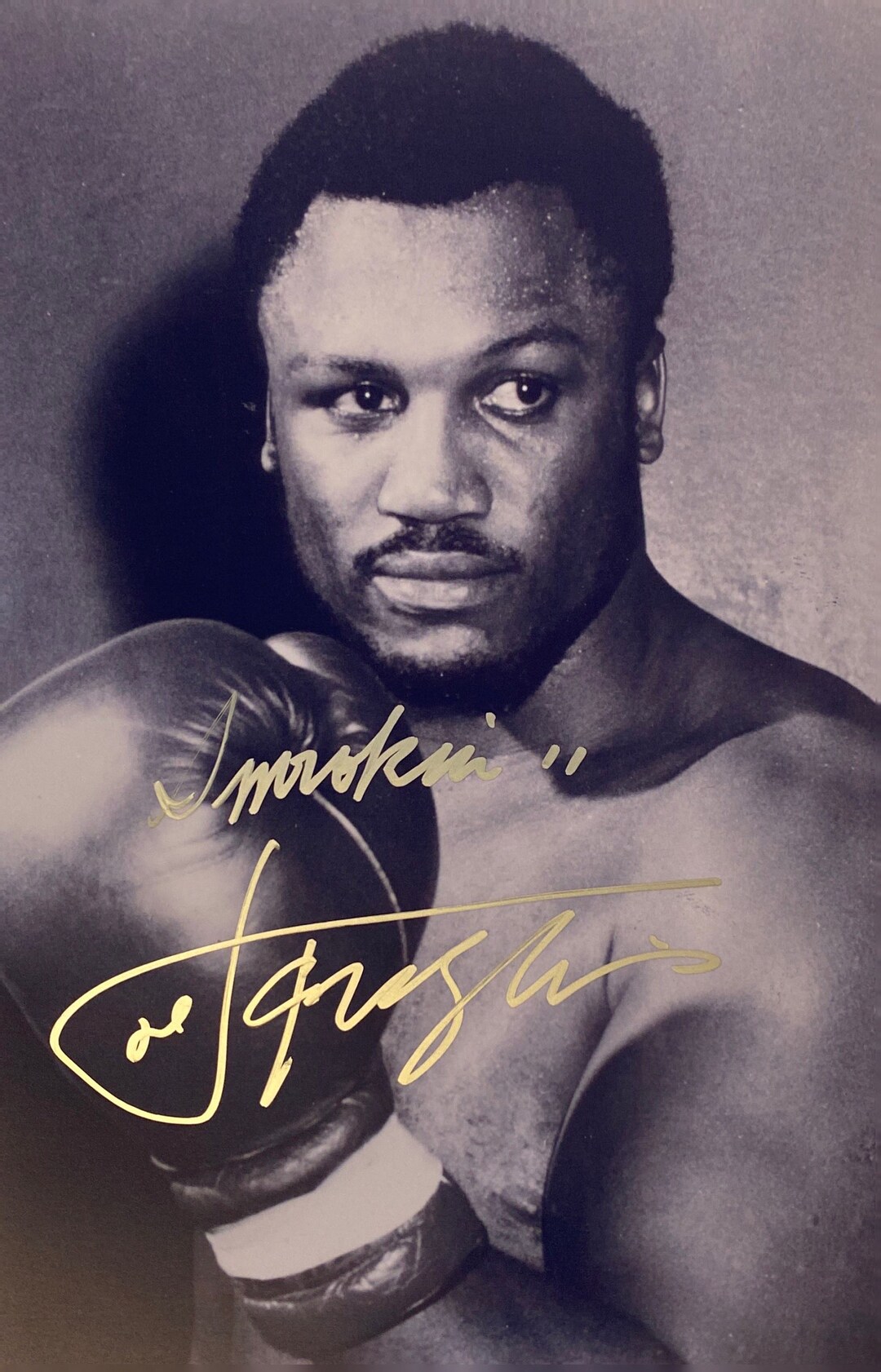Autograph Signed Joe Frazier Photo COA - Etsy