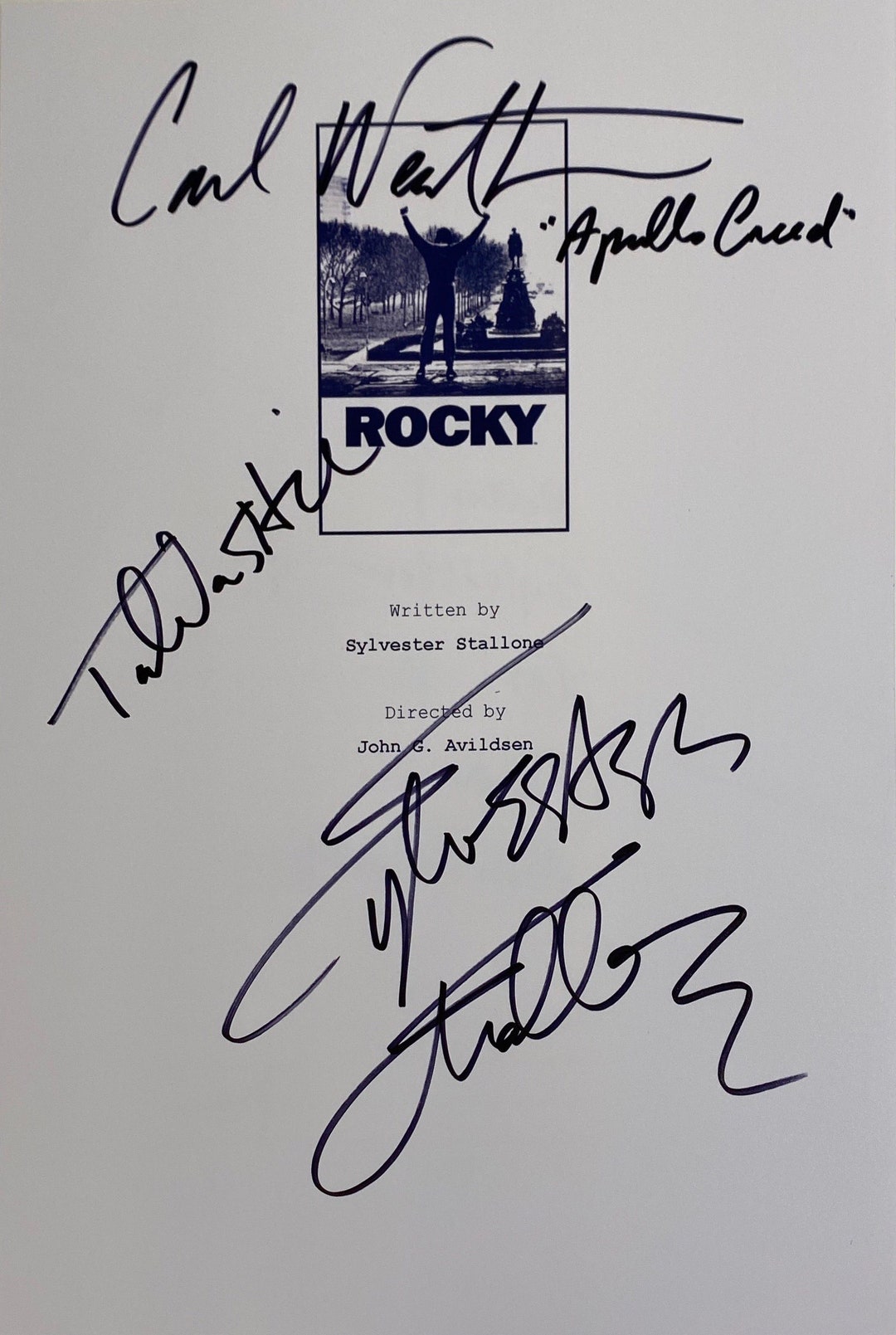 Autograph Rocky Script Cover COA - Etsy