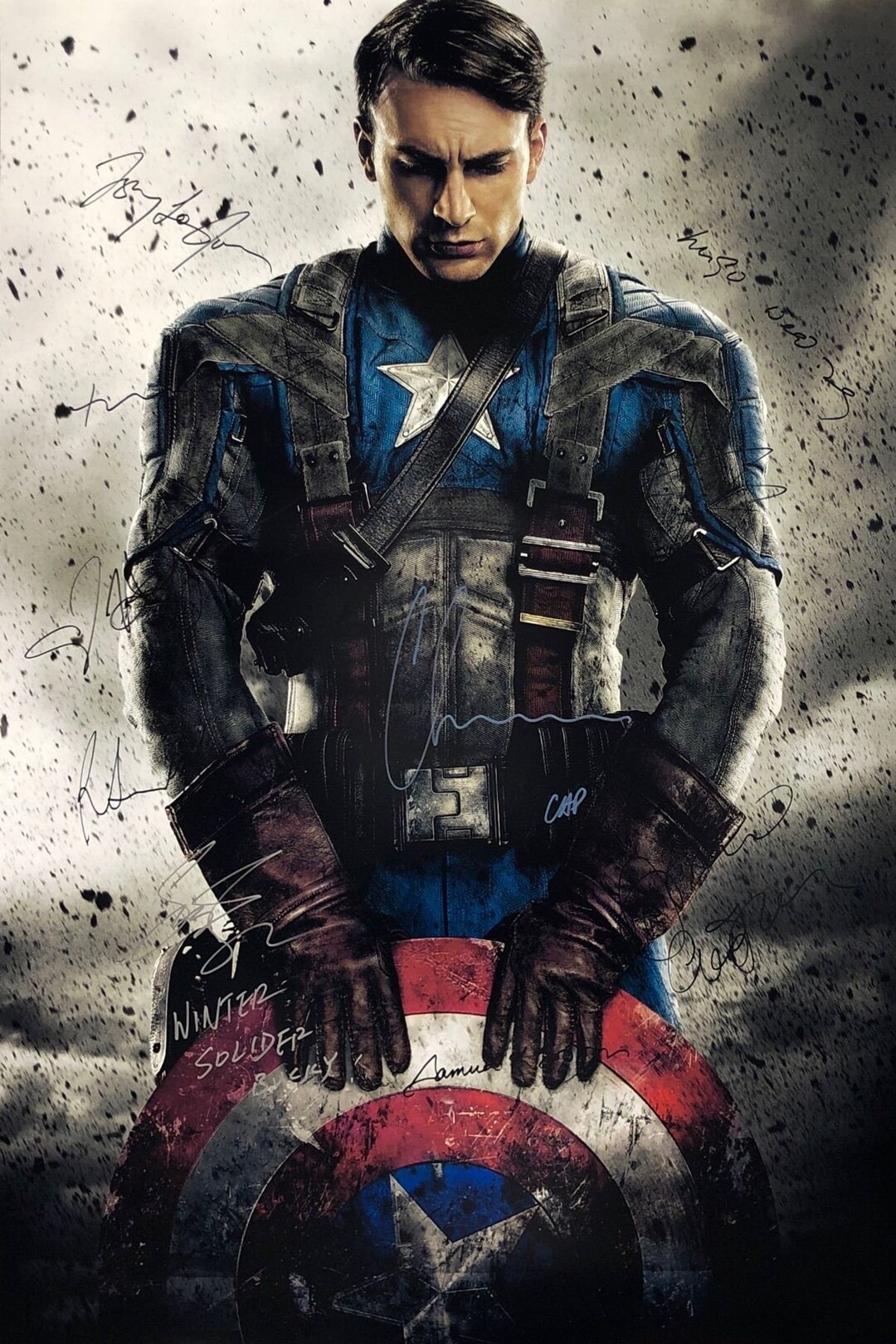 Autograph Signed Captain America Poster COA - Etsy