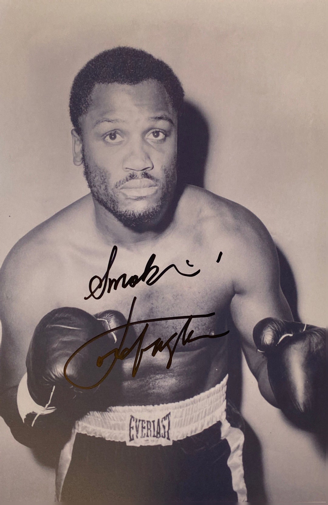 Autograph Signed Joe Frazier Photo COA - Etsy
