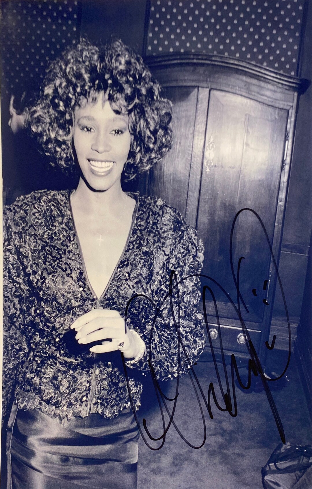 Autograph Signed Whitney Houston Photo COA - Etsy