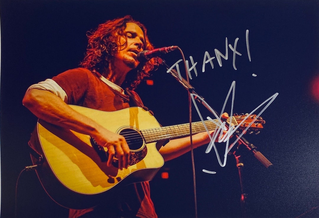 Autograph Signed Chris Cornell Photo Coa Etsy