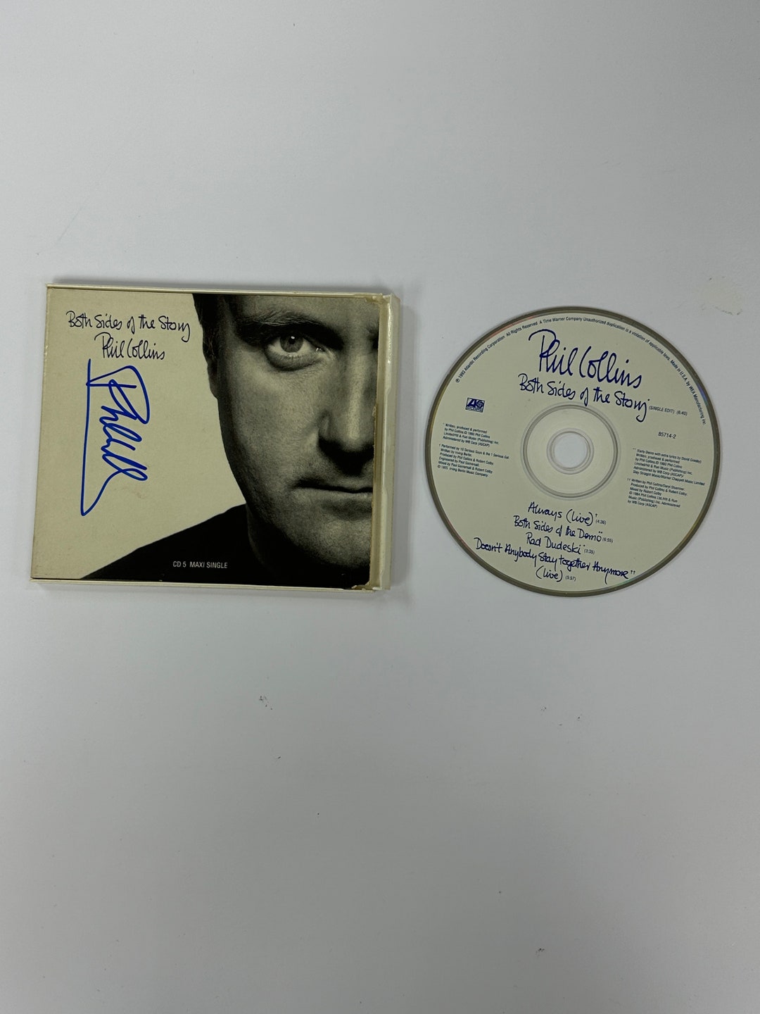 Autograph Signed Phil Collins CD COA - Etsy