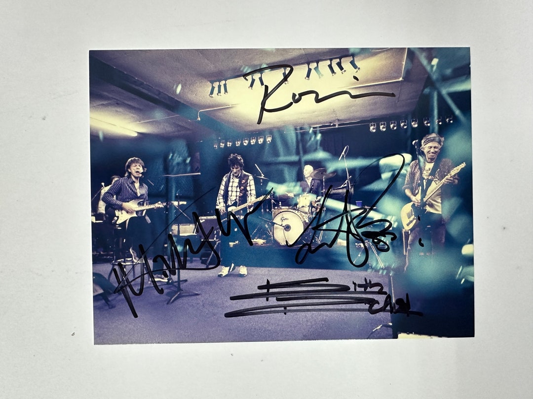 Autograph Signed Rolling Stones Photo Card 4R COA - Etsy