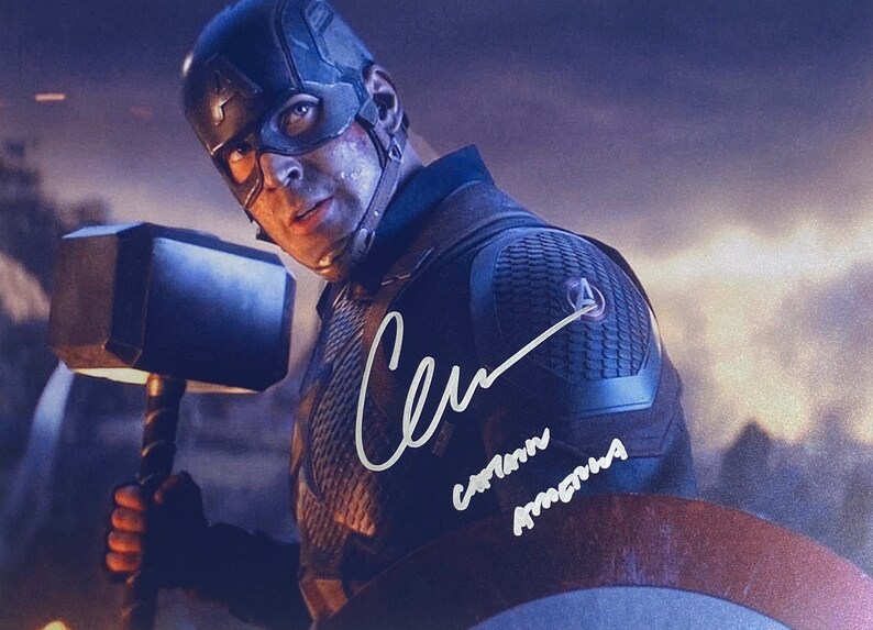 Autograph Signed Captain America Photo COA - Etsy