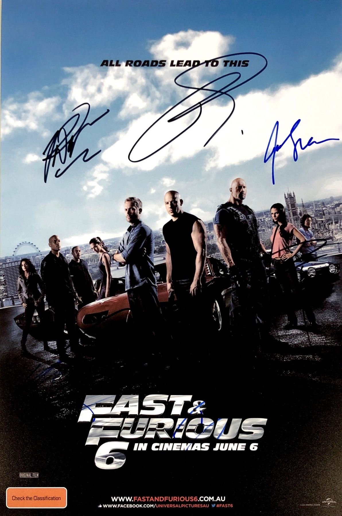 Paul Walker Fast And Furious 6 Poster