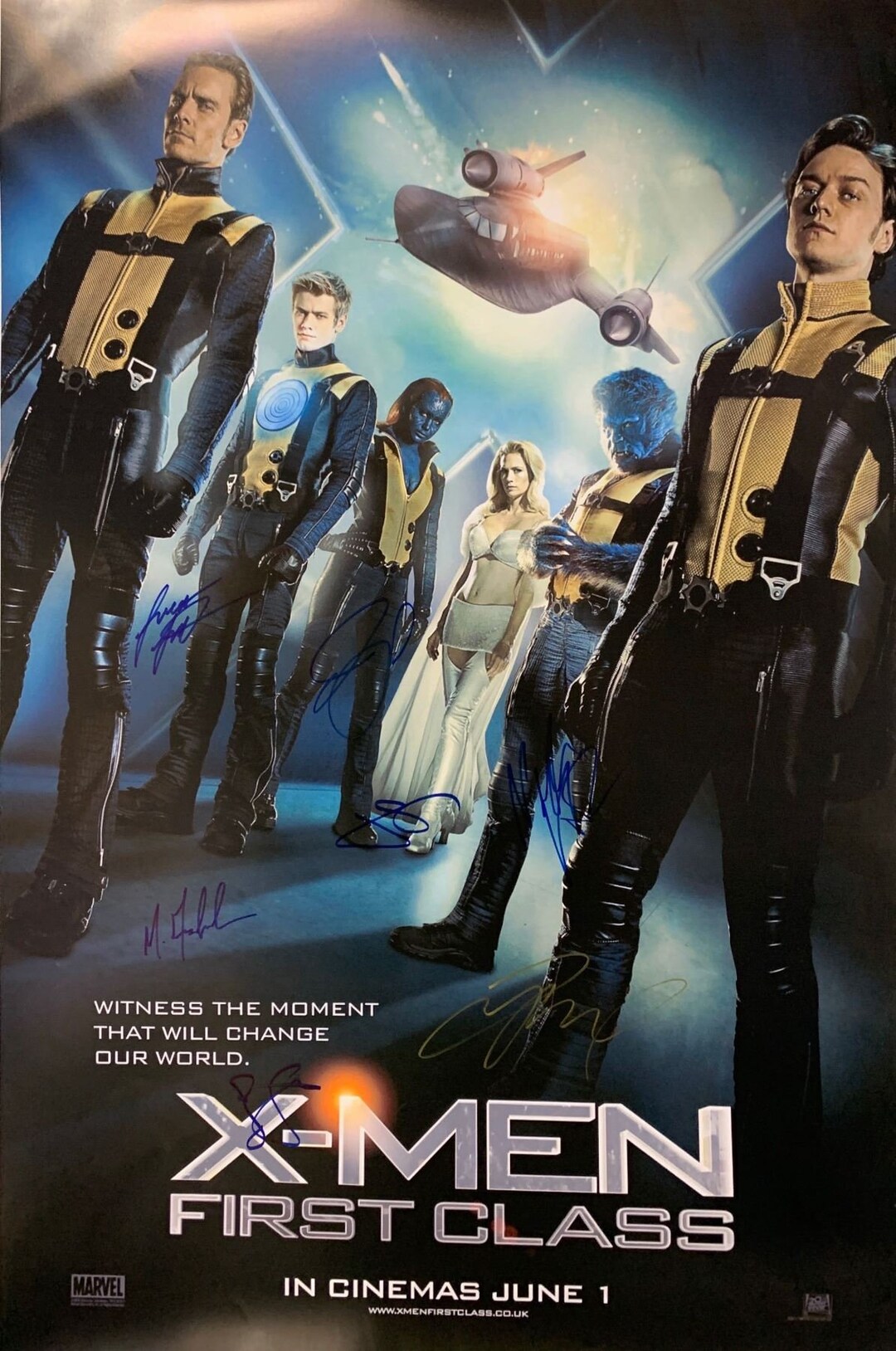 Autograph Signed Xmen First Class Poster COA - Etsy