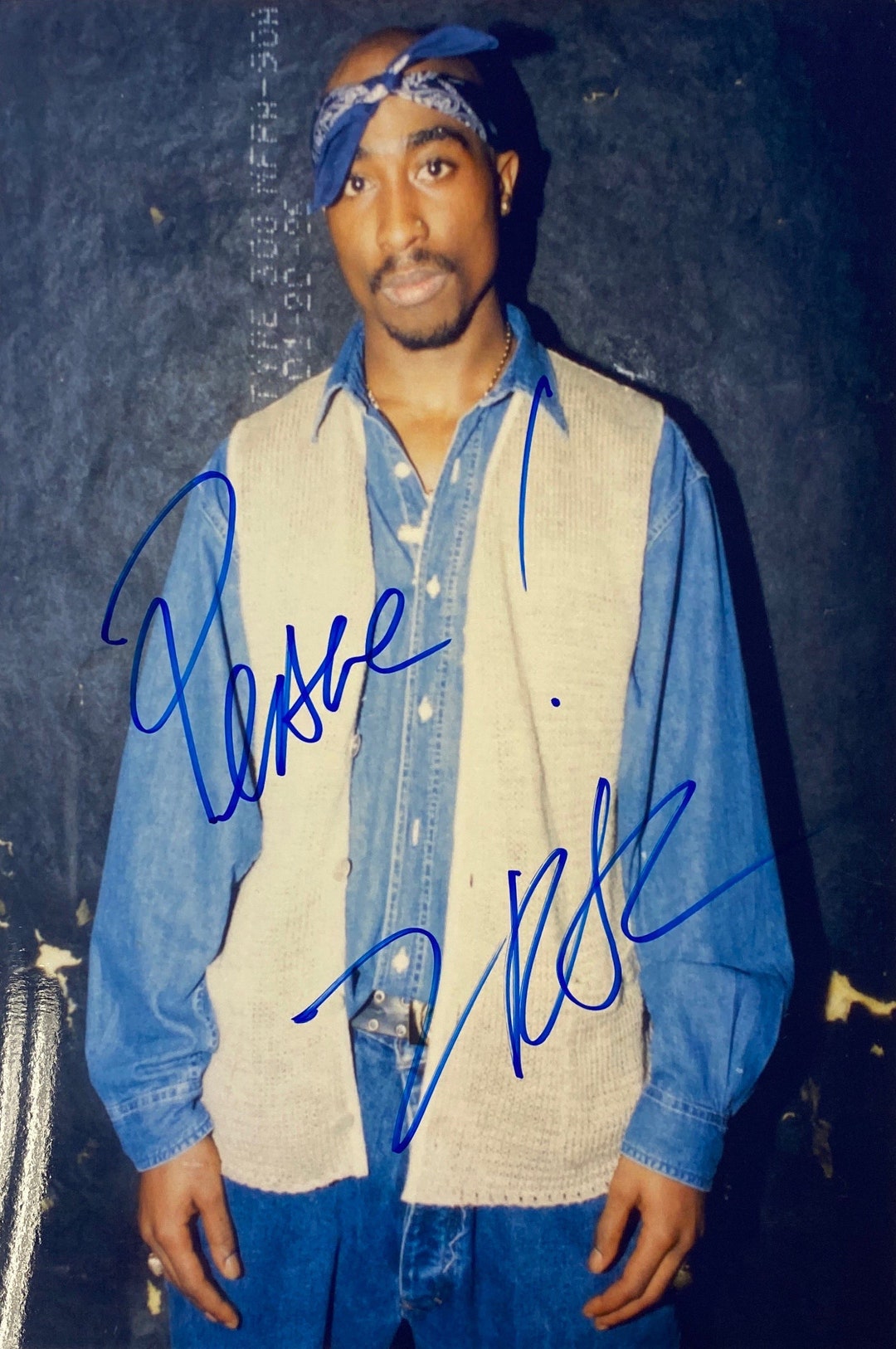 Autograph Signed Tupac Photo COA - Etsy