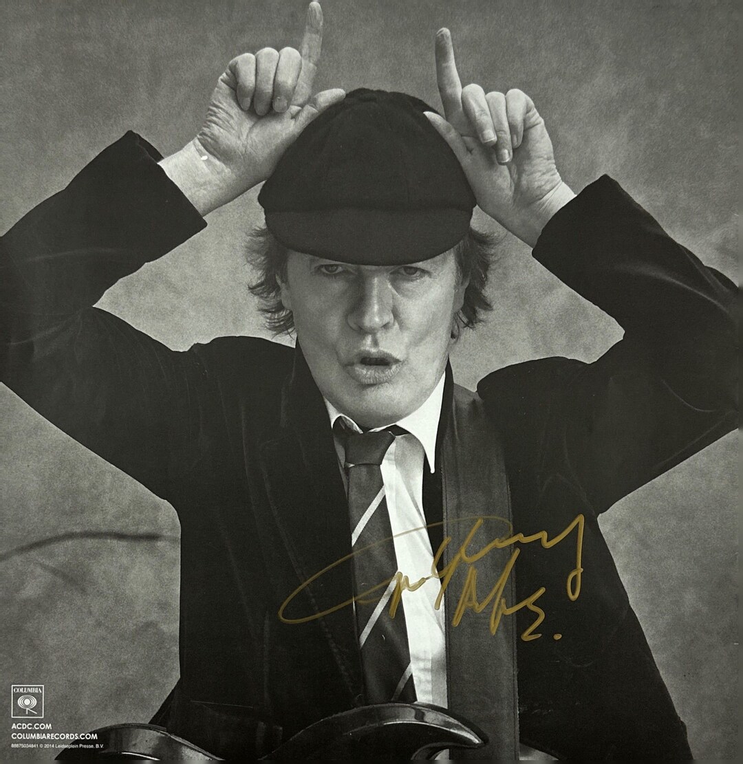 Autograph Signed Angus Young Booklet COA - Etsy