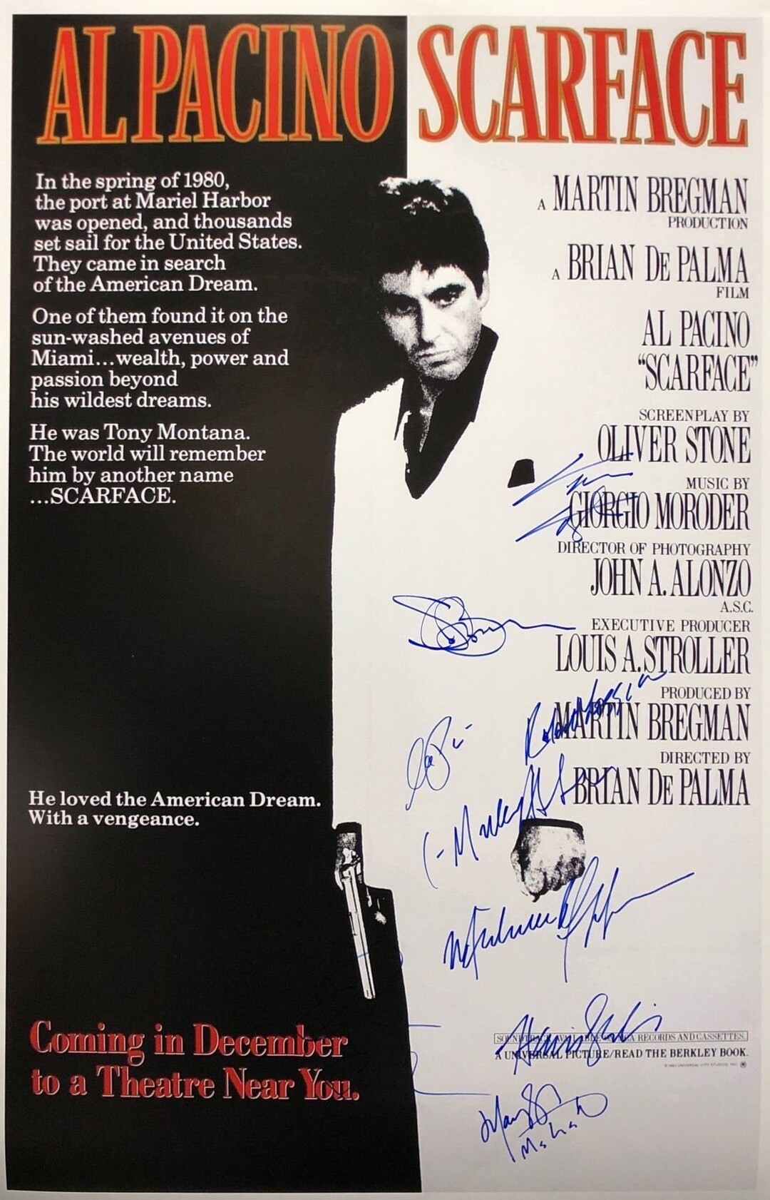 Autograph Signed Scarface Poster COA - Etsy