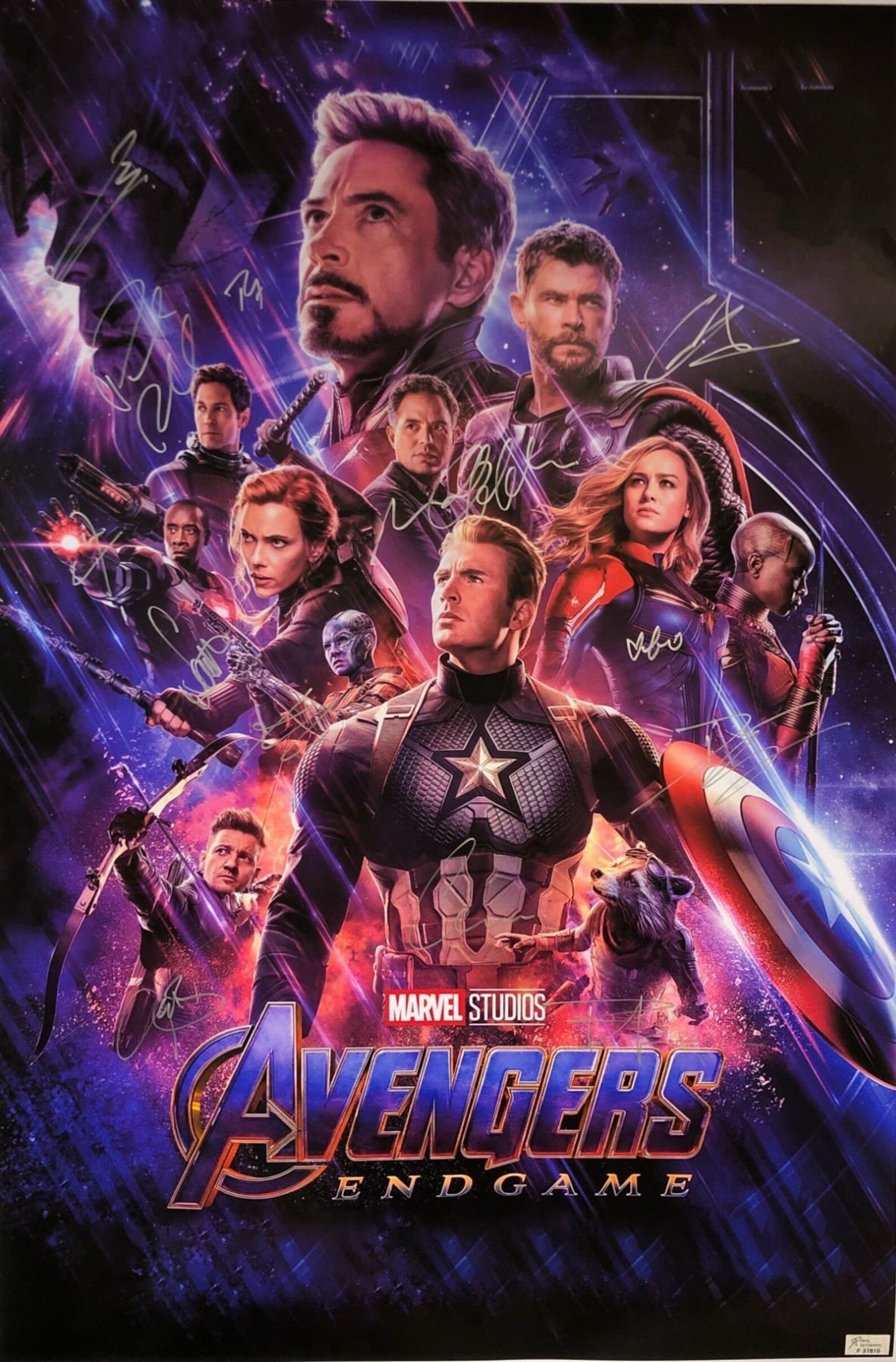Autograph Signed Avengers Endgame Poster COA - Etsy