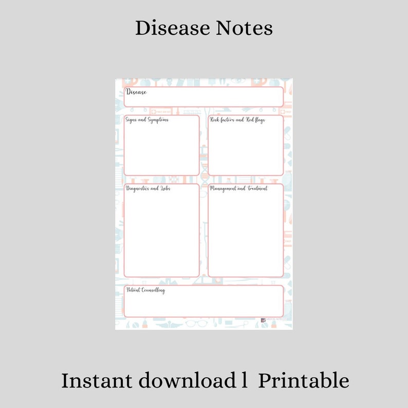 Disease Summary Template for Medical Students, Nursing Students ...