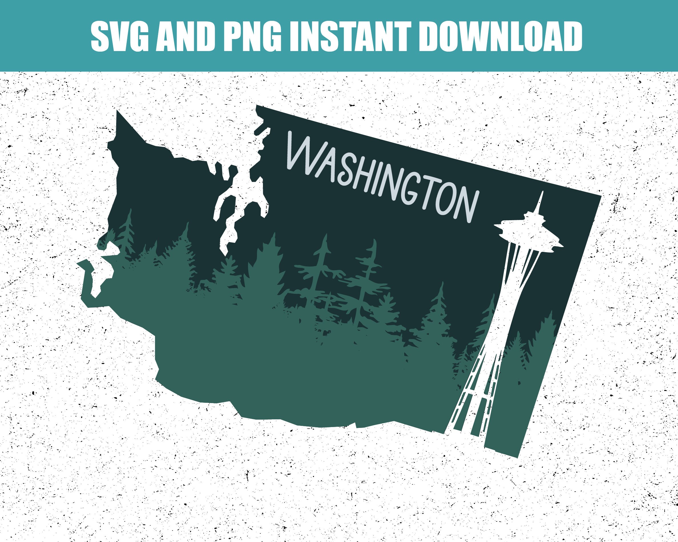 Washington EPS, SVG, PNG Printable - Etsy