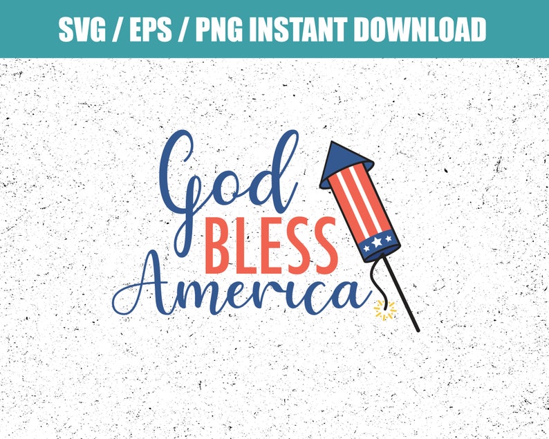 God Bless America EPS, SVG, PNG Printable - Etsy
