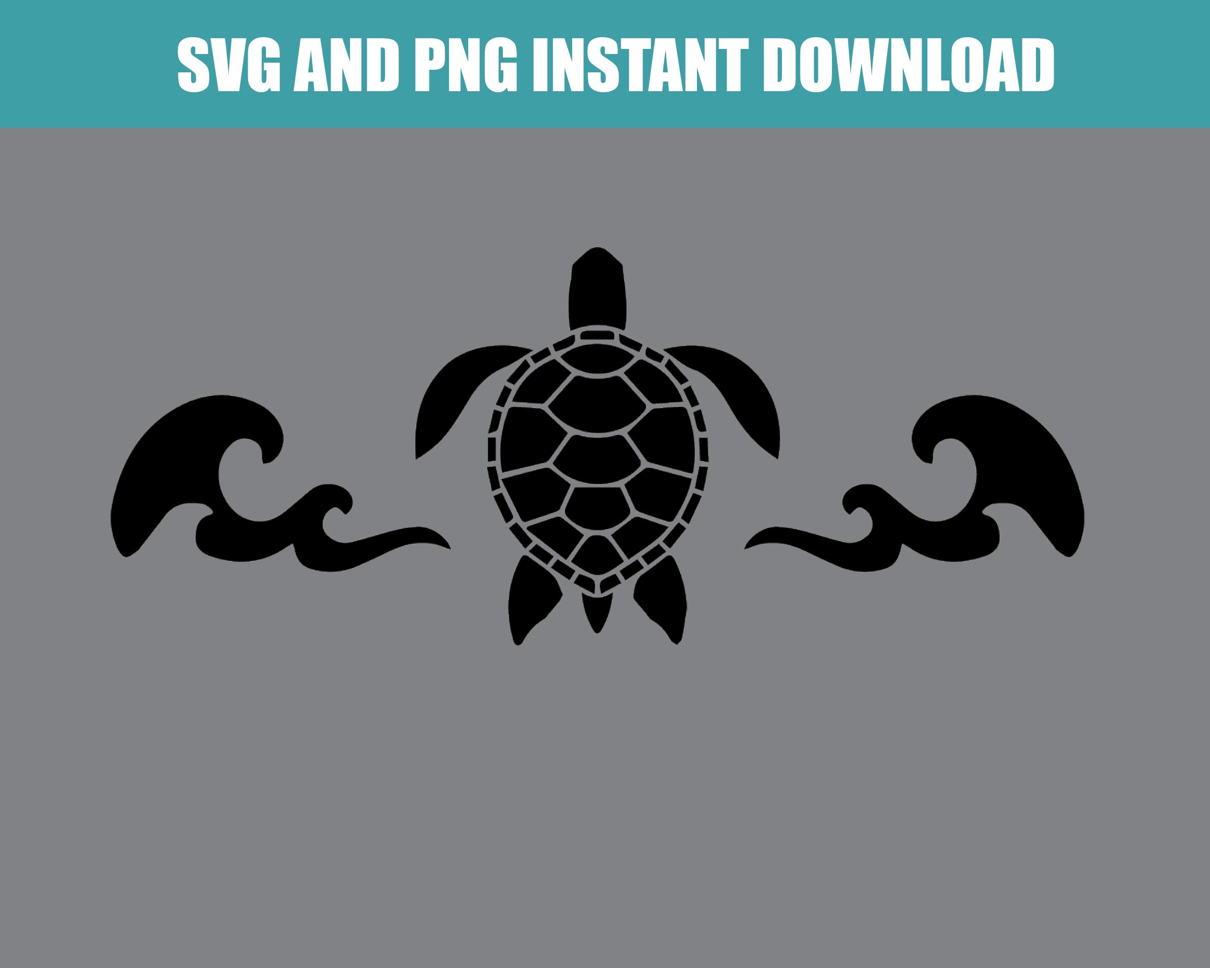 Turtle Waves PNG, SVG Printable - Etsy