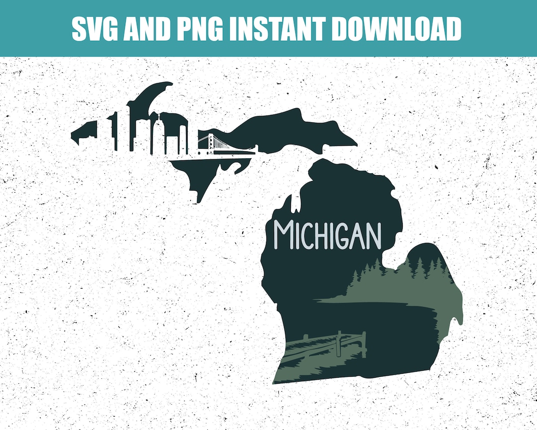 Michigan EPS, PNG, SVG Printable - Etsy