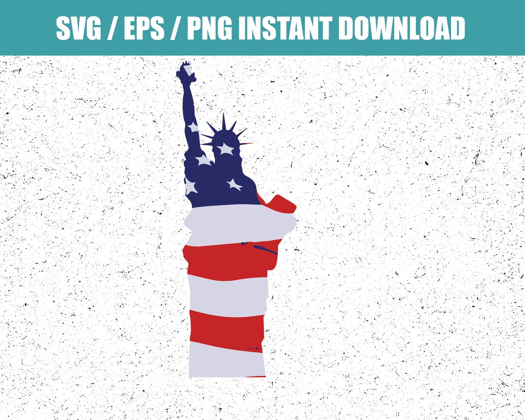 American Flag Statue of Liberty EPS, SVG, PNG Printable - Etsy