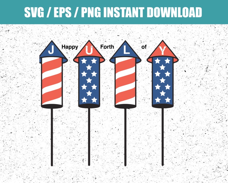 Forth of July Fireworks EPS, SVG, PNG Printable - Etsy