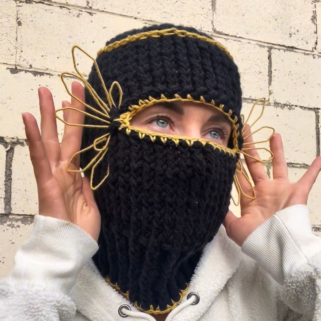 Goddess's Merch Knitted Balaclava With Angelic Design - Etsy
