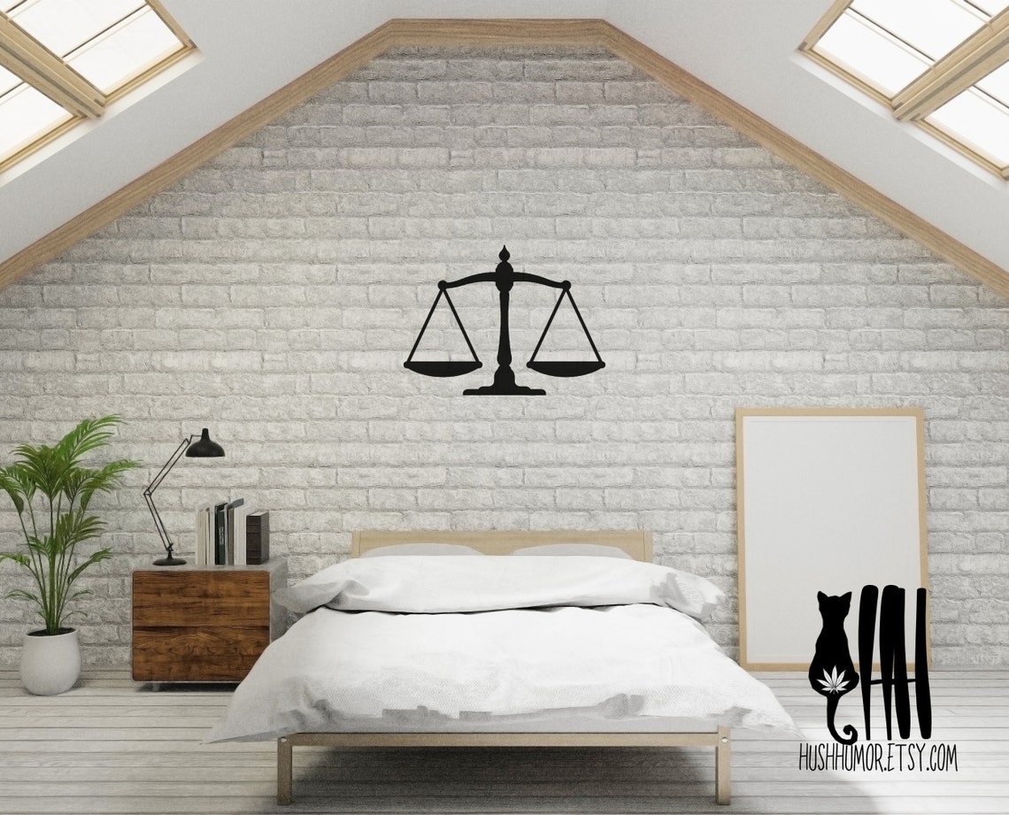 Metal Wall Justice Scales Metal Wall Art Justice Wall Decor Lawyer ...