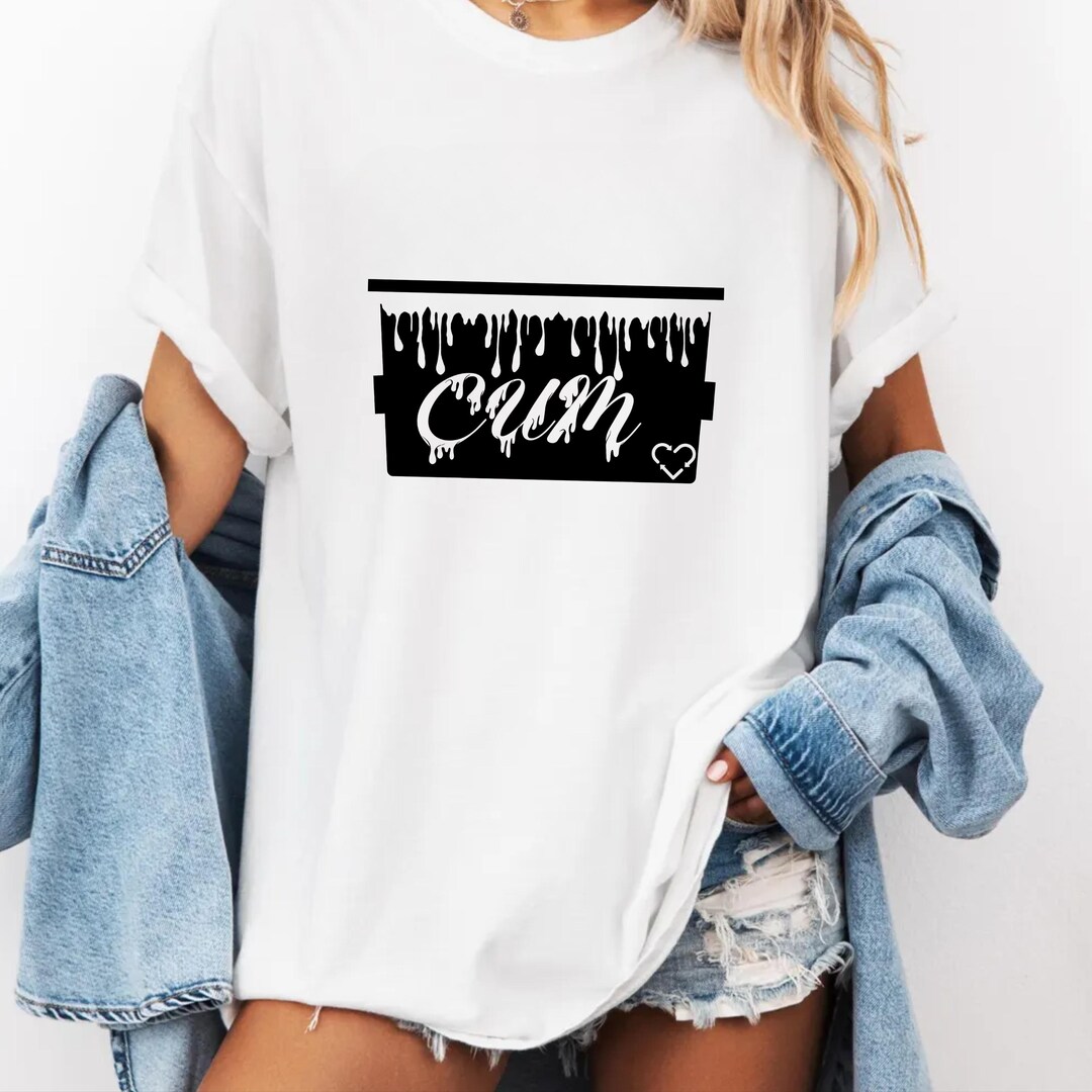 Naughty Graphic Cum Dumpster Unisex Garment-dyed T-shirt, Funny Sex Shirt, Inappropriate Cum ...