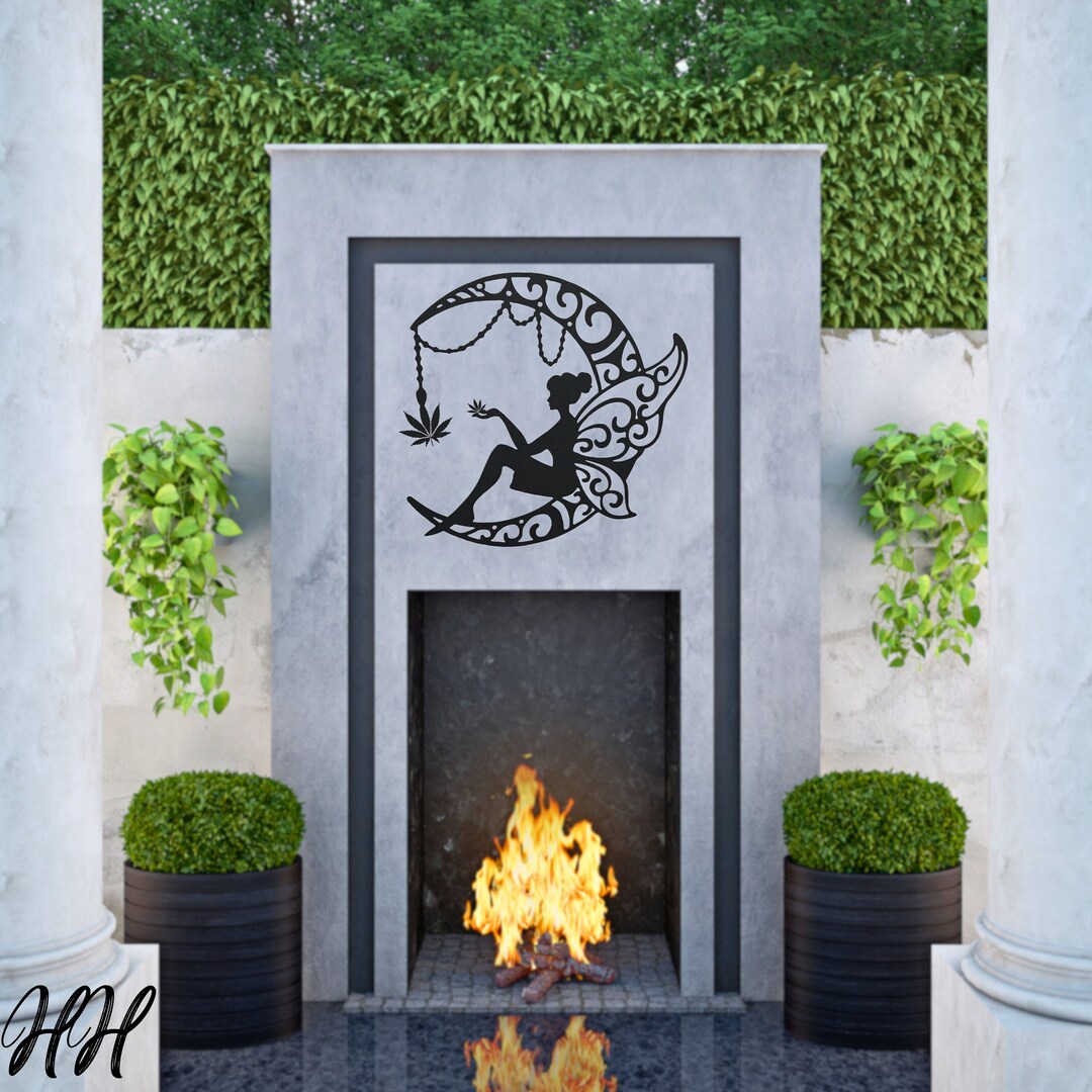 THC Decor, Weed Fairy Crescent Moon, Weed Signs, THC Metal Wall Decor ...