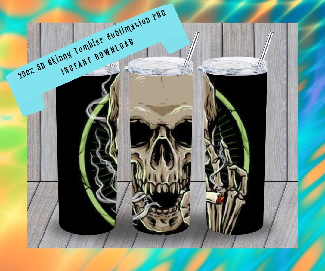 Cannabis Tumbler Wrap 3D Marijuana Tumbler Wrap for 20oz Skinny Tumbler ...