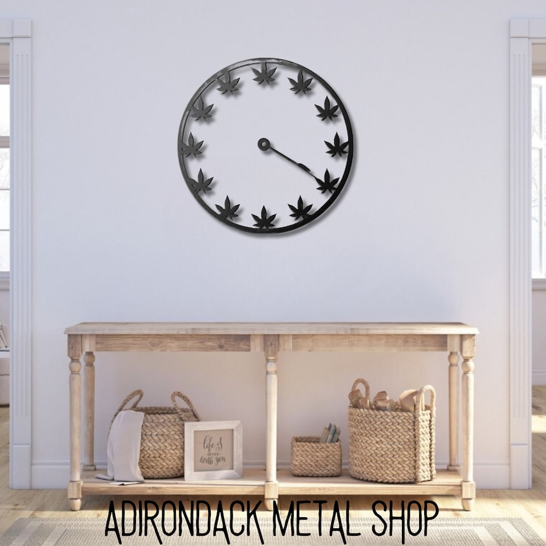 420 Weed Clock It's 420 Somewhere Sign Indoor Outdoor Metal Weed Decor, Marijuana Home Decor ...