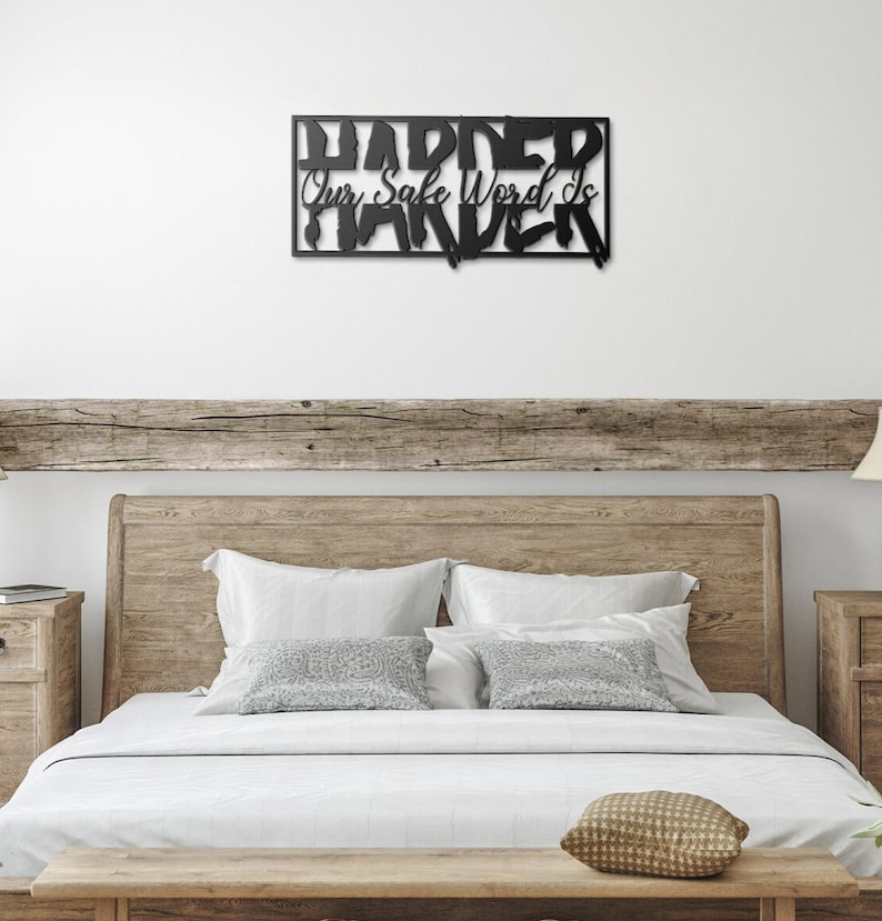 Naughty Sign Sex Room Sign Metal Safe Word Above Bed Sign, Spouse Gift ...
