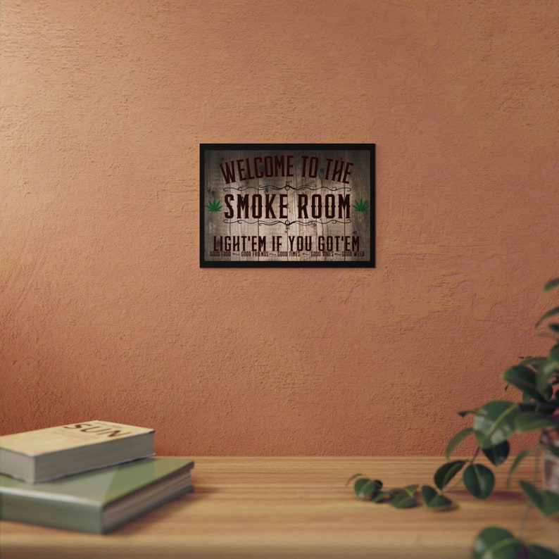 Weed Sign Smoke Room Welcome Sign, Porch Decor, Patio Decor, Mancave ...