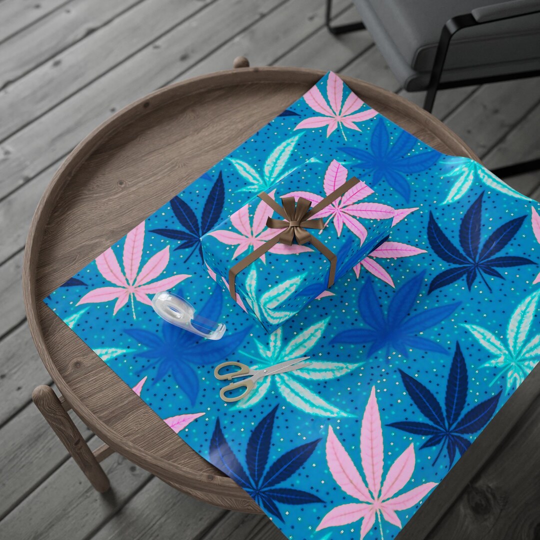Weed Wrapping Paper, Stoner Gift Paper, Marijuana Gift Wrap, Pot Leaf ...