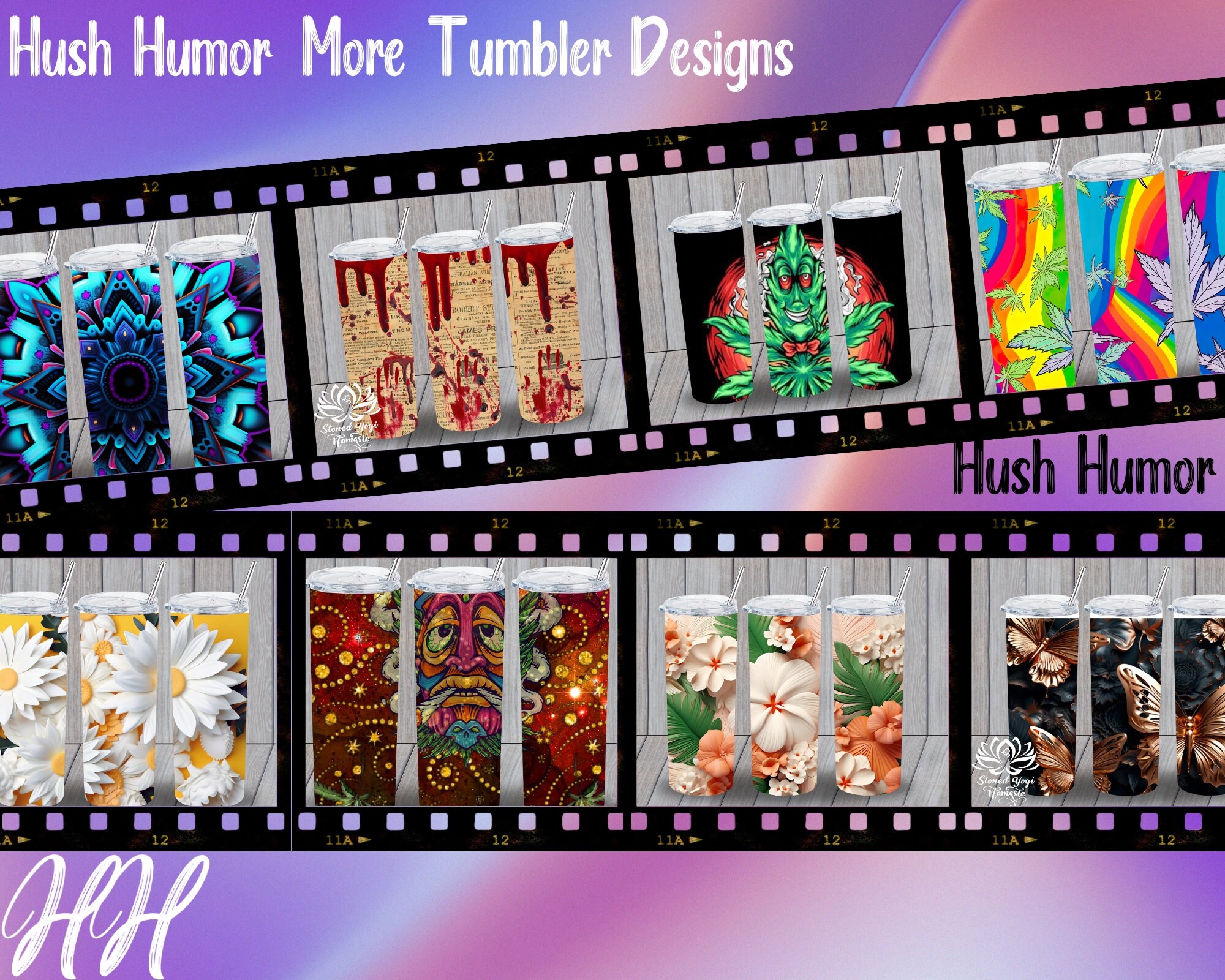 3D Cannabis Tumbler Wrap Pastel Marijuana Tumbler Wrap for - Etsy