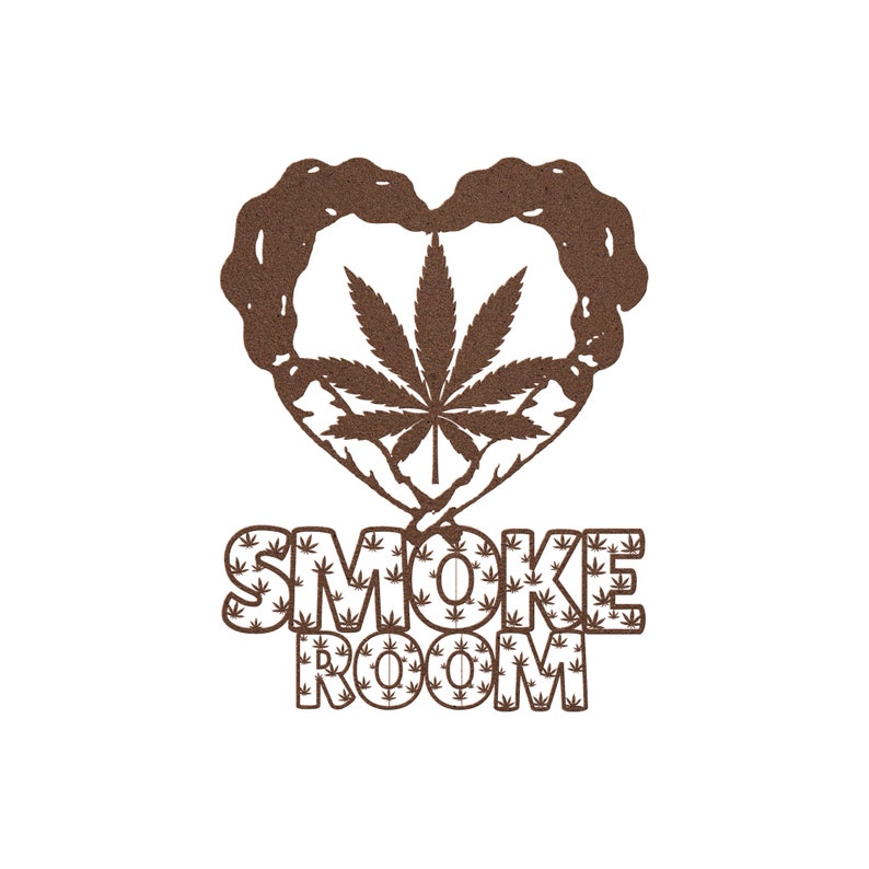 Weed Sign Smoke Room Sign Great T For Weed Enthusiasts Stoner Girl Hippie Vibe Metal