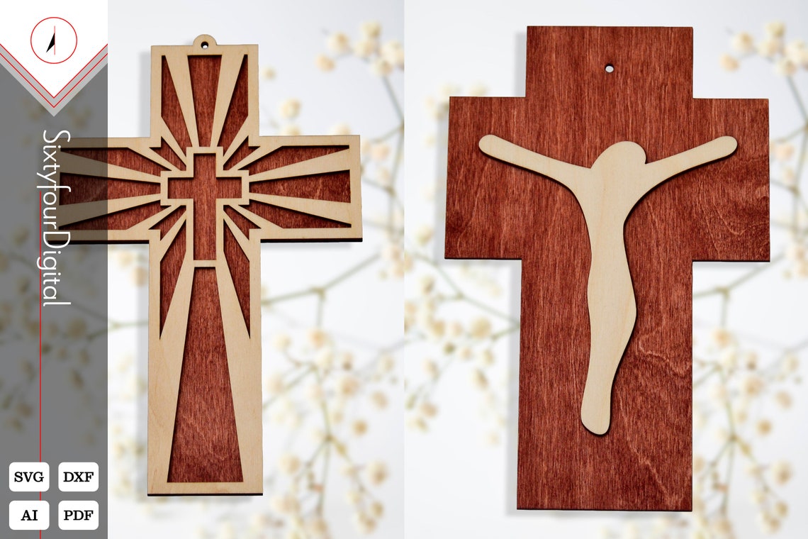 Christian Crosses 10 Designs Laser Cut Files Glowforge - Etsy