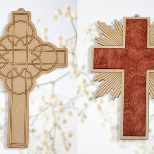 Christian Crosses - 10 Designs - Laser Cut Files - Glowforge - Cricut ...